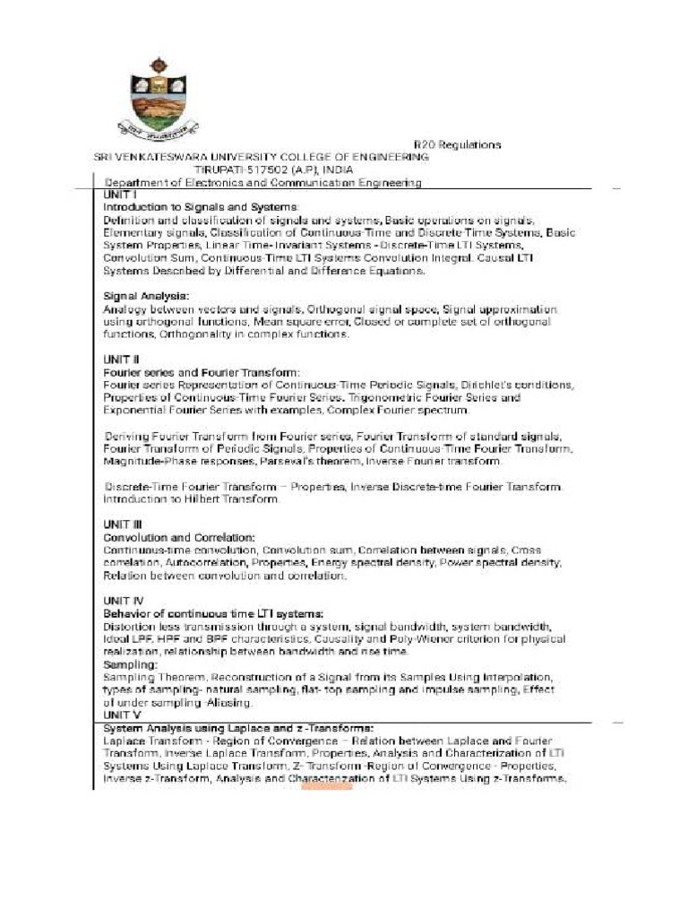 R20 SS Syllabus | PDF