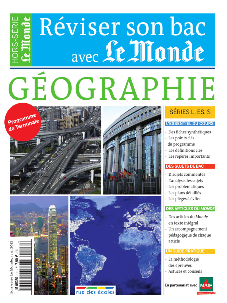 Réviser son Bac avec Le Monde Géographie Terminale, séries L, ES, S by ...