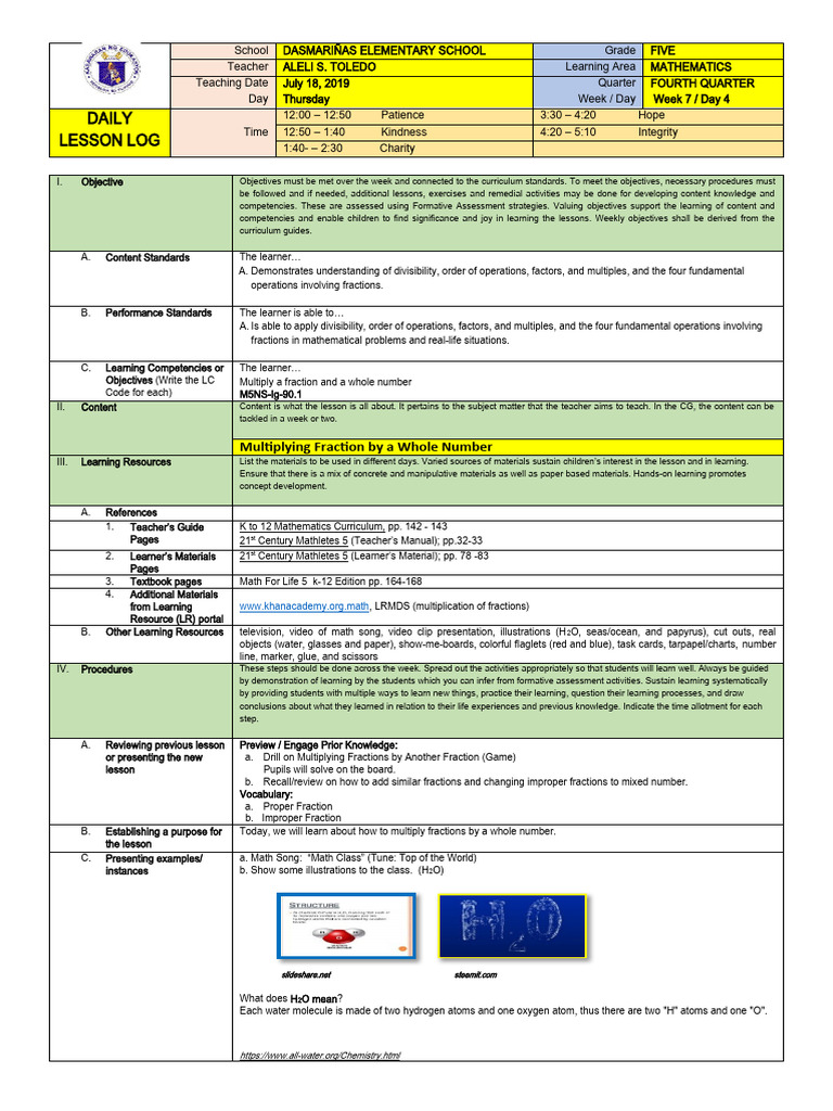 COT - 1 - Math Quarter 1week 7 Day 4 - Final | PDF
