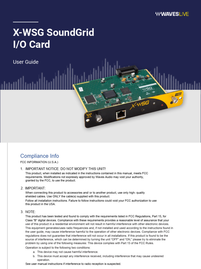 X-WSG User Guide | PDF