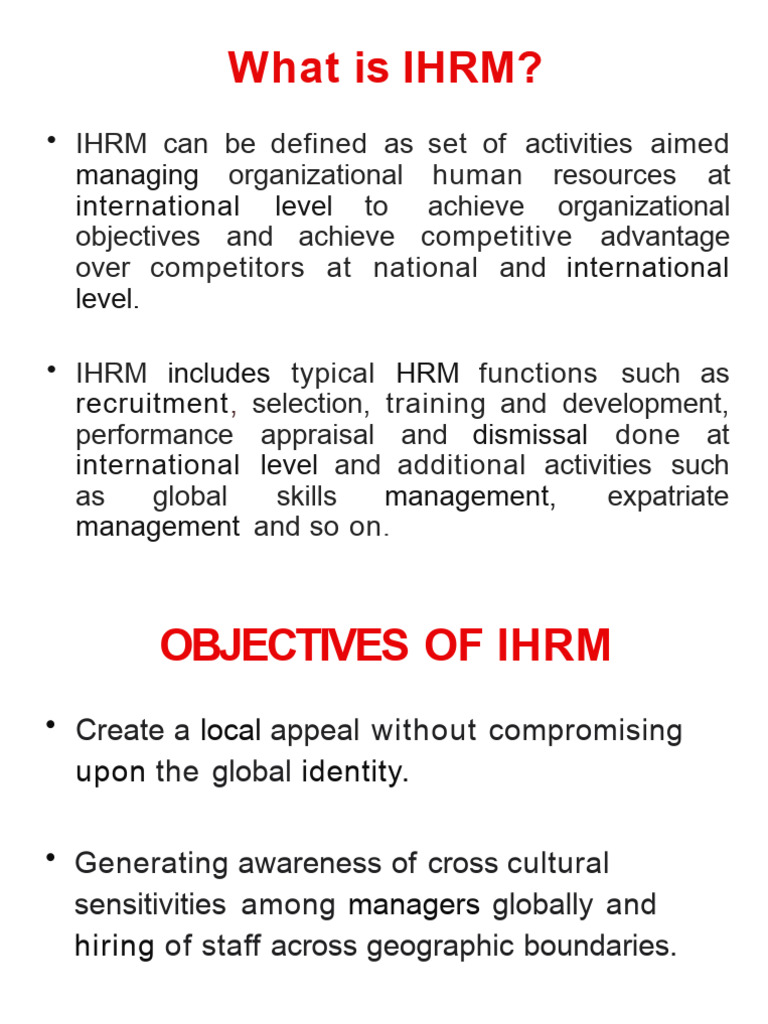 IHRM | PDF