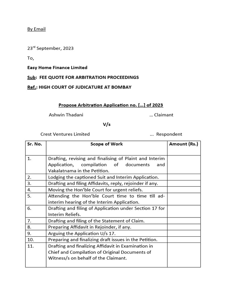 Arbitration Quotation | PDF