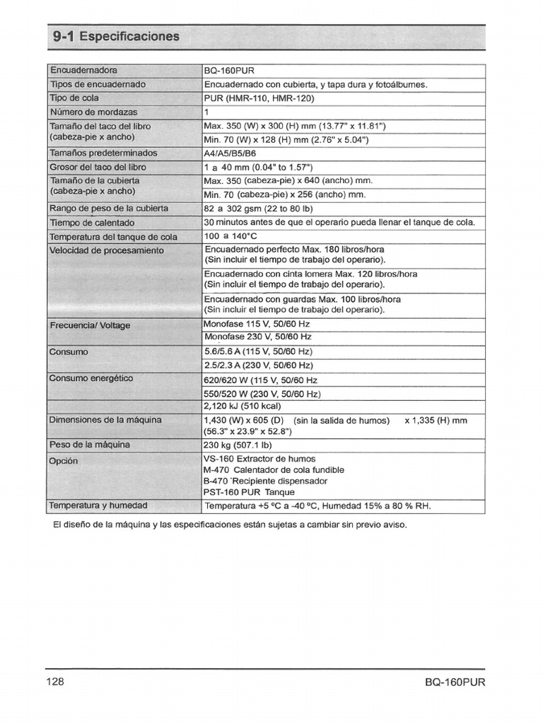 Horizon BQ 160 Pur Espec | PDF