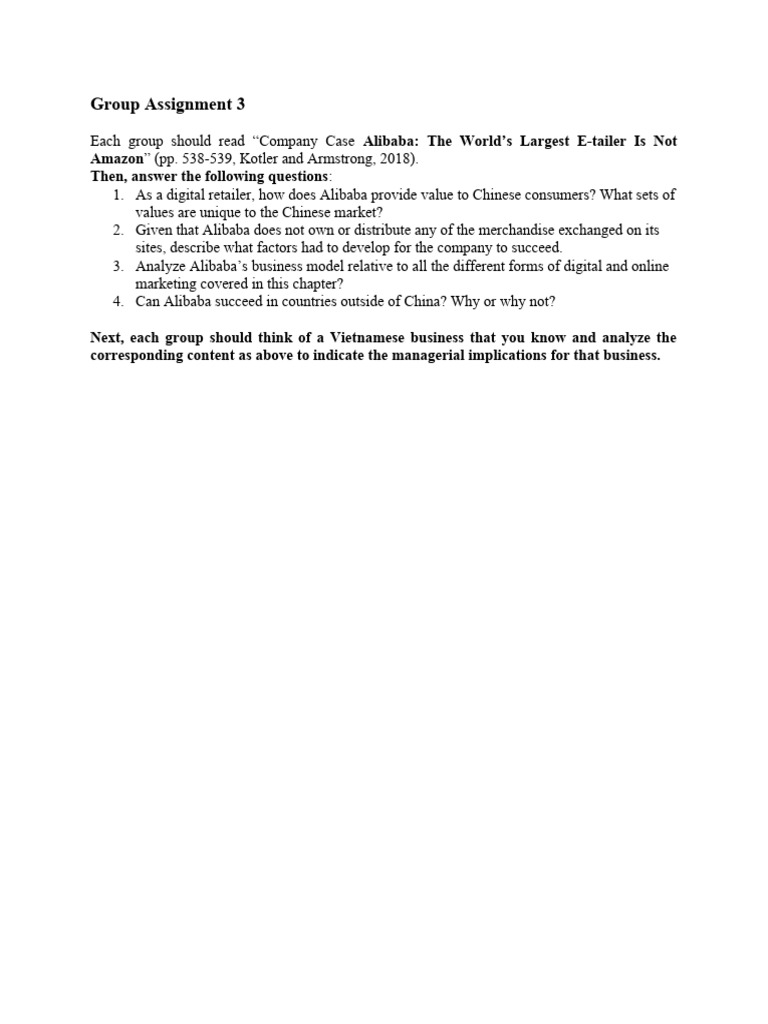 Group Assignment 3 | PDF | Business