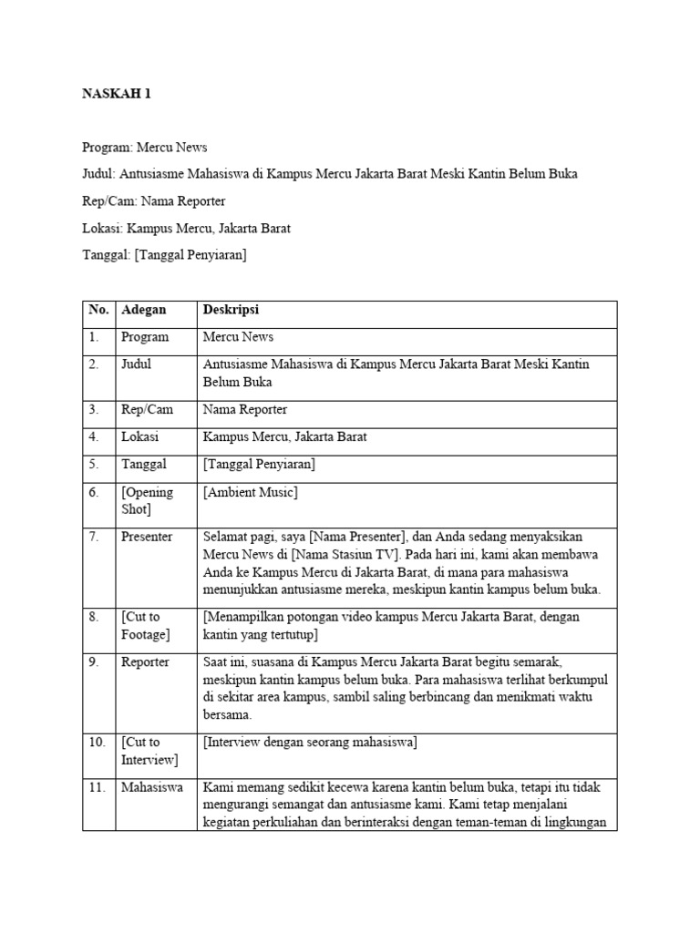 2 Naskah Berita TV | PDF