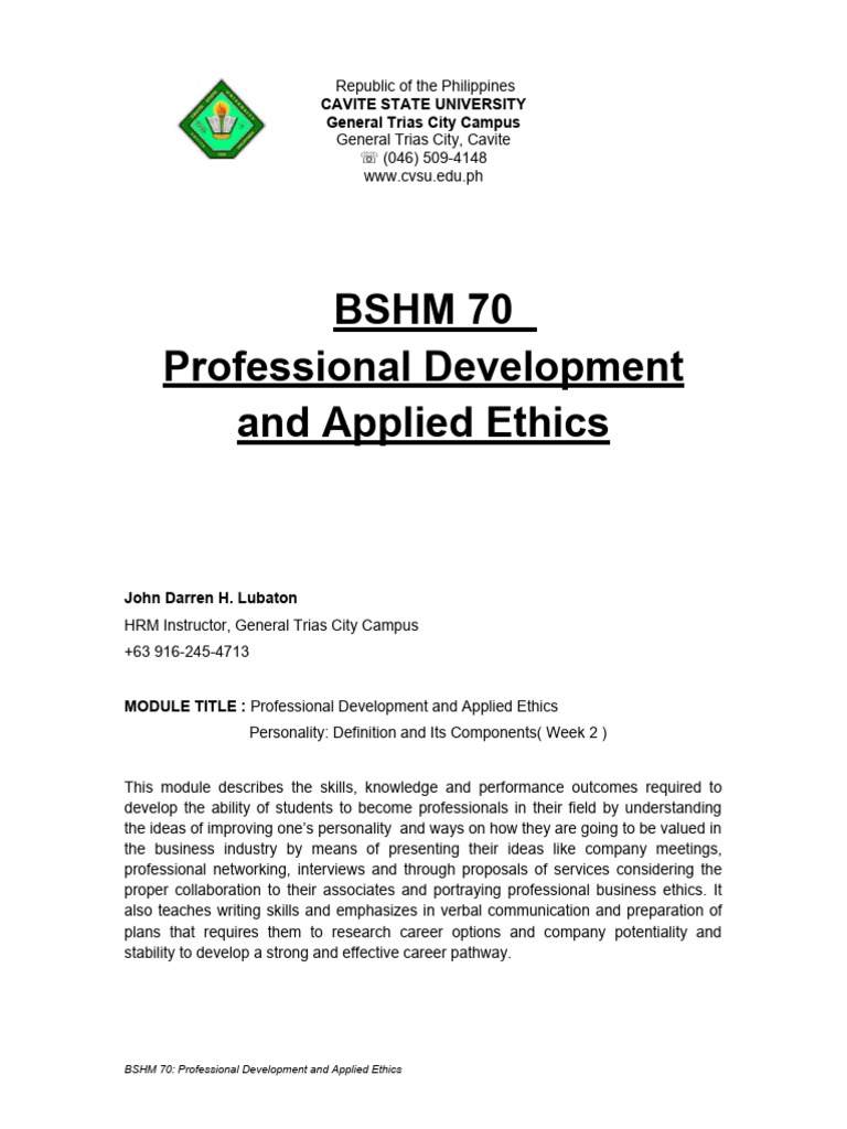 Module 1 Personality Introduction | PDF