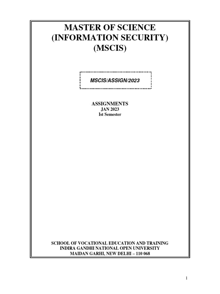 MSCIS Assignments Guidelines 2023 | PDF | Business | Computers