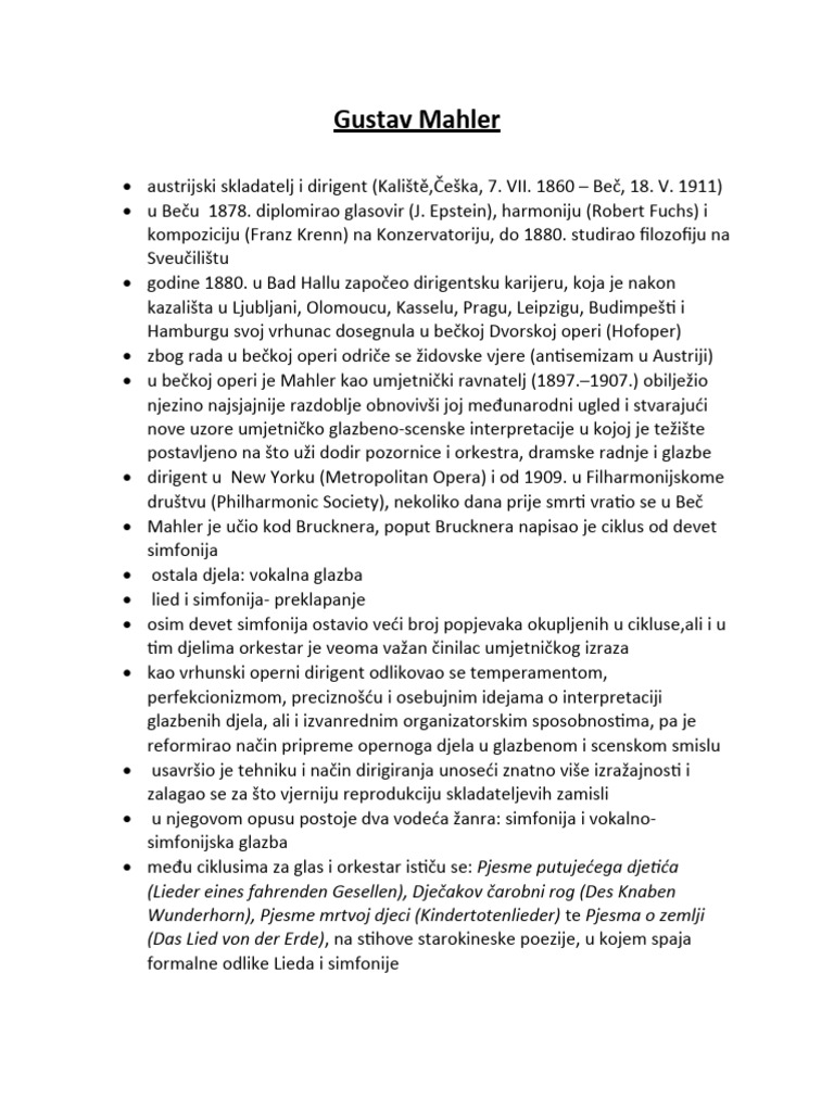 Mahler Skripta | PDF