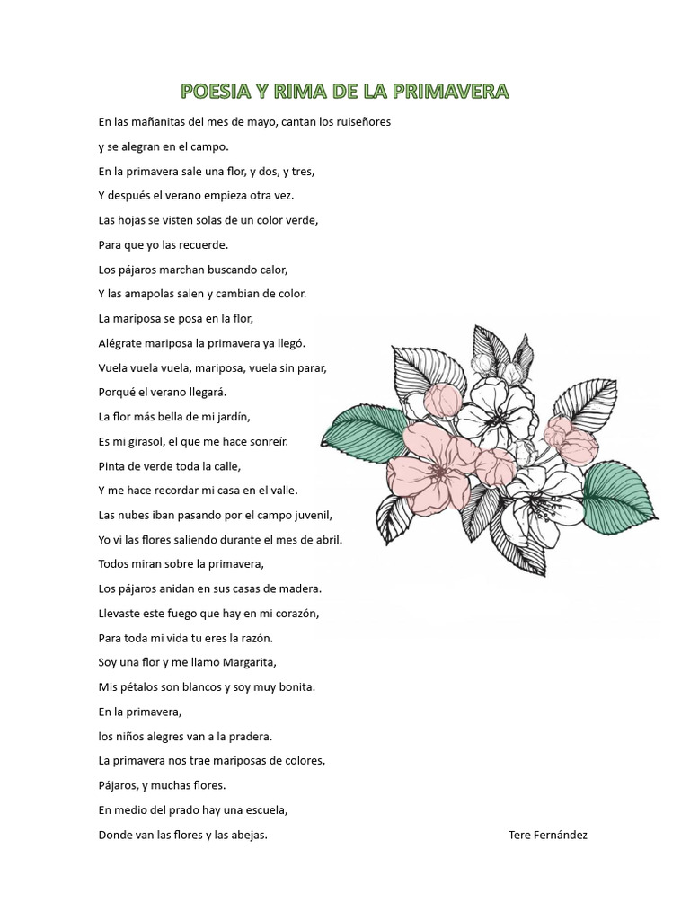 Poemas de primavera con rima | PDF