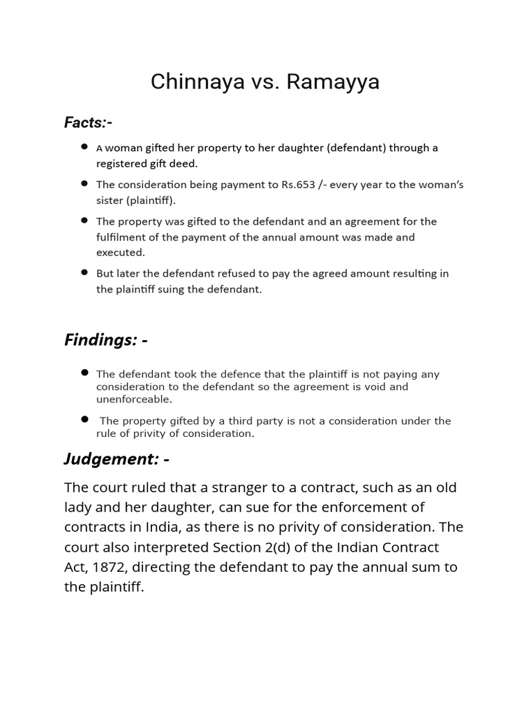 Chinnaya vs ramyya | PDF