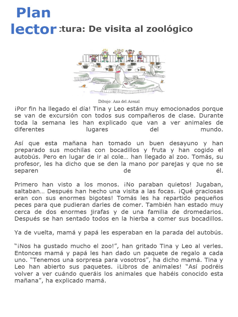 Excursión al zoológico para niños | PDF | Arte | Poesía