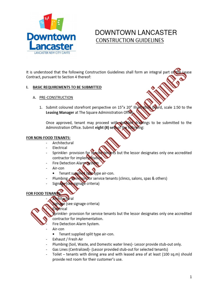 Construction Guidelines | PDF Construction Guidelines | PDF