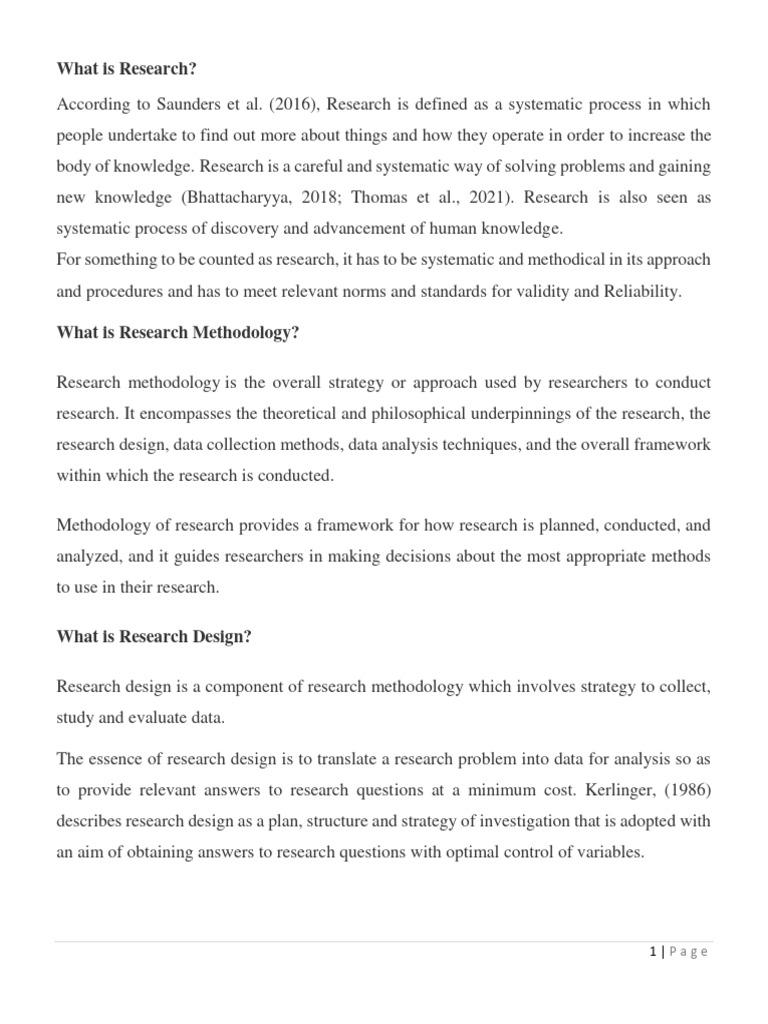 Research Methodology Assignment | PDF