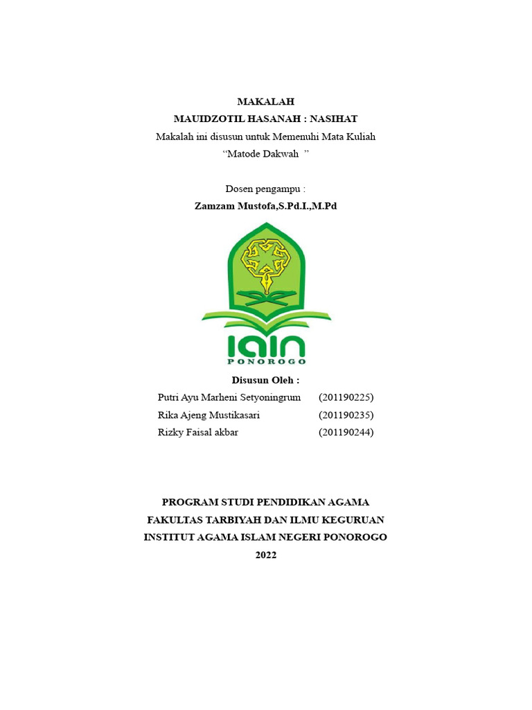 Makalah Materi Dakwah 2 | PDF