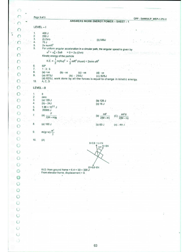 Wpe Sheet-1 - Answer Key | PDF