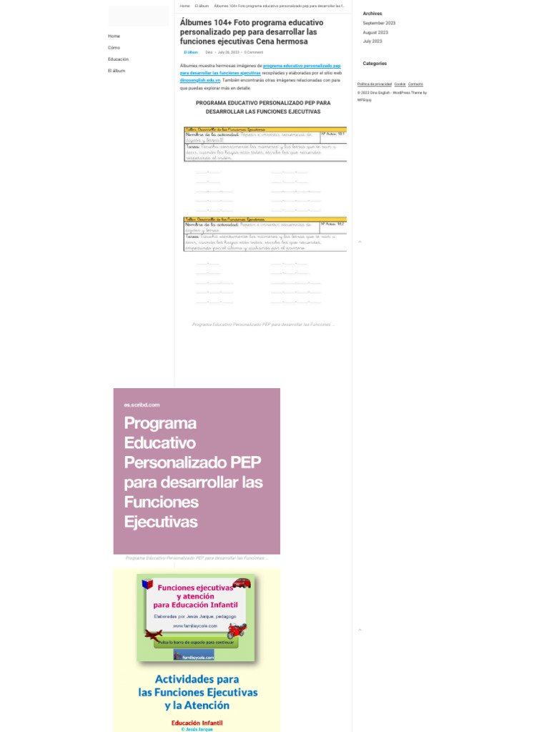Álbumes 104+ Foto Programa Educativo Personalizado Pep para Desarrollar ...