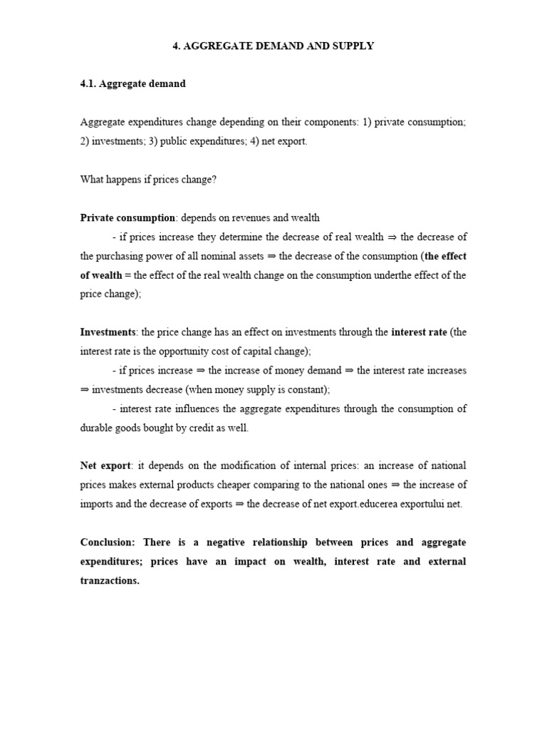 The Aggregate Demand and Supply | PDF | Aggregate Demand | Demand