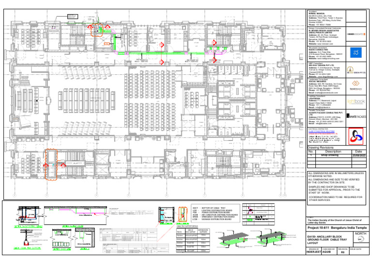 Cable Tray Layout for Bengaluru Temple | PDF
