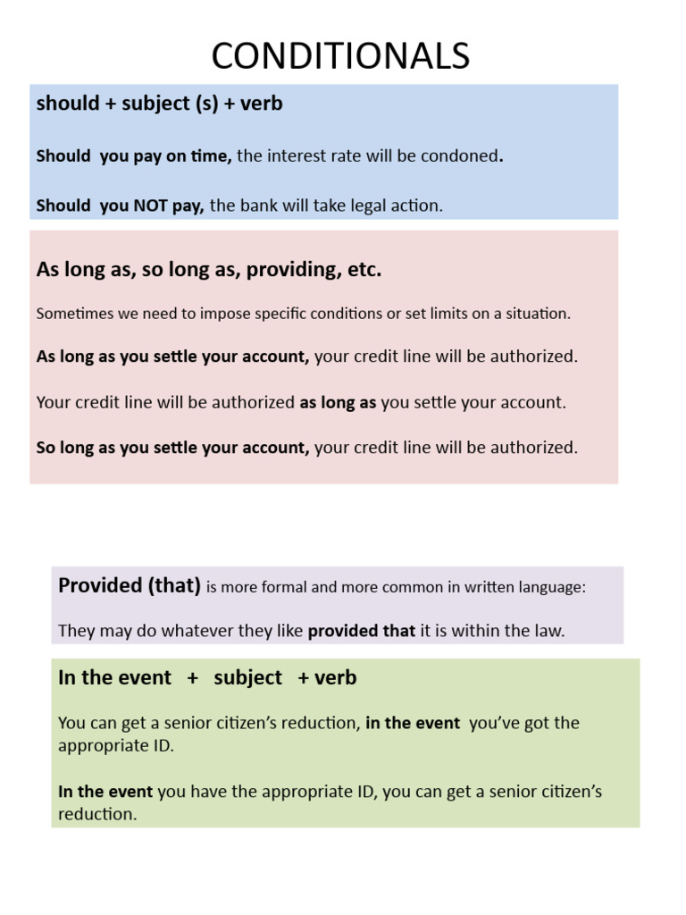 Formal Conditionals | PDF