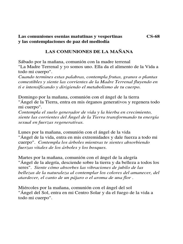 CS-68 Las Comuniones Esenias | PDF