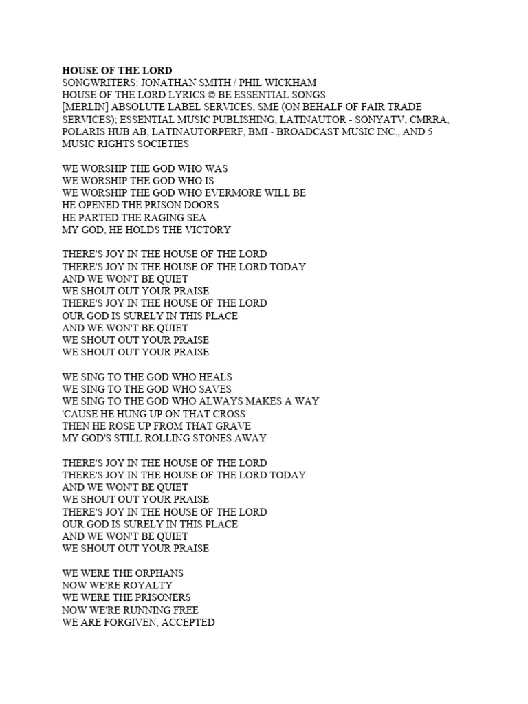 Central LYRICS FOR SEP 17TH | PDF