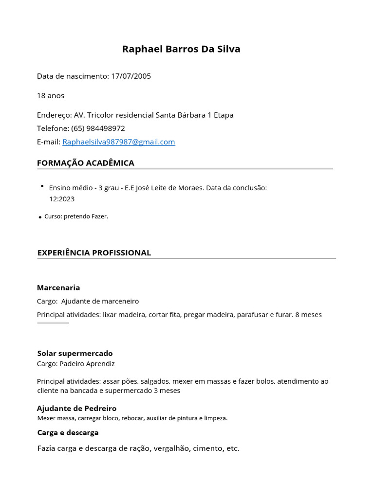 Curr Í Culo Raphael Barros | PDF