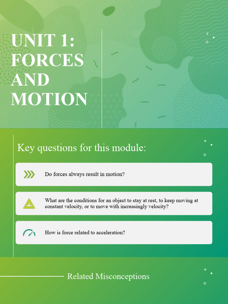 Sci8 Q1-M1 Laws of Motion | PDF | Force | Inertia