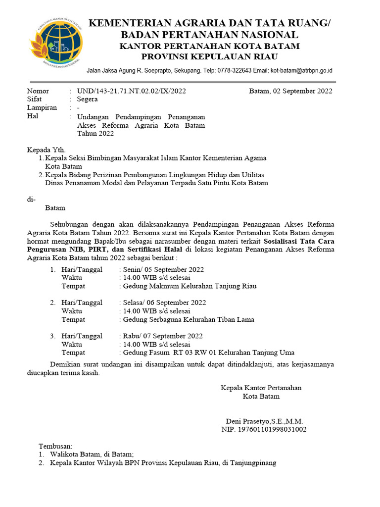 Surat Undangan Narasumber | PDF