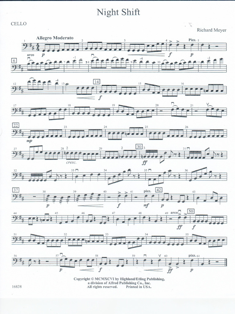Night Shift Cello | PDF