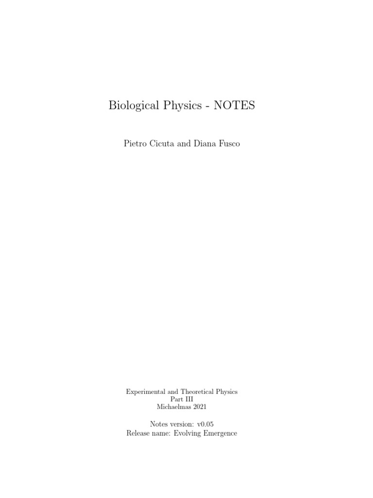 Notes BP 2021 | PDF