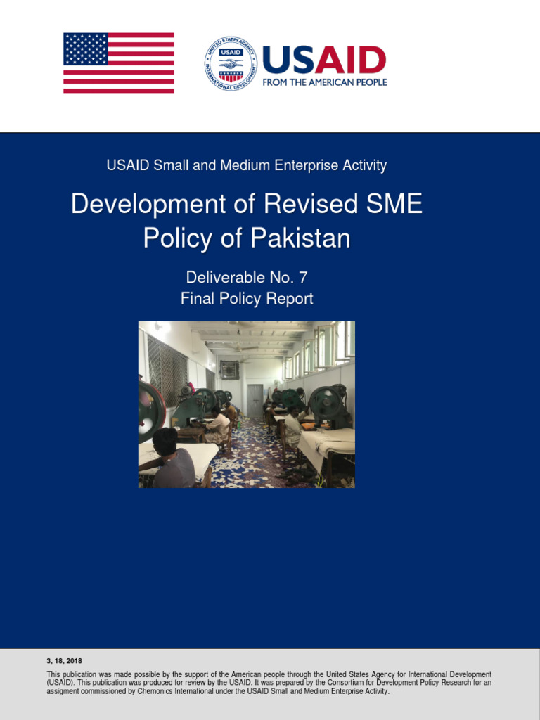 Pakistan SME Policy Revision | PDF | Small And Medium Sized Enterprises ...