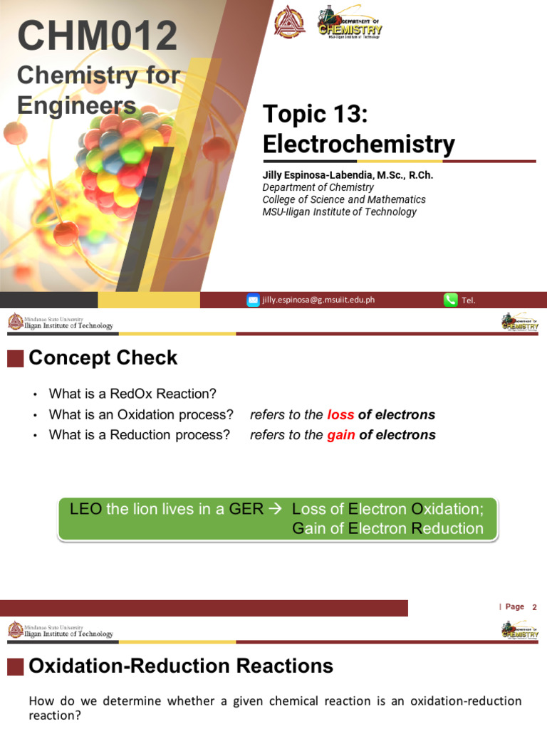 Topic 13 - Electrochemistry (With Solutions) | PDF