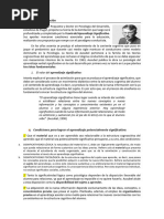 El Aprendizaje Significativo de David Ausubel | PDF | Aprendizaje ...
