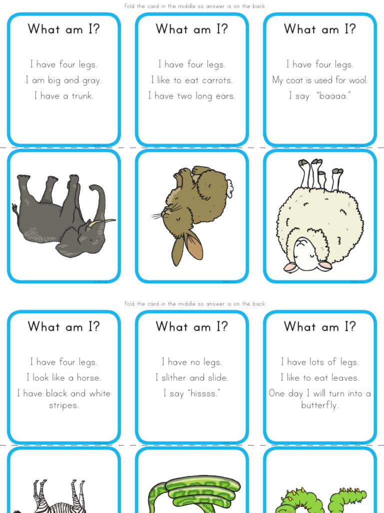 US T 2548802 What Am I Guessing Animal Themed Card Game - Ver - 1 | PDF ...