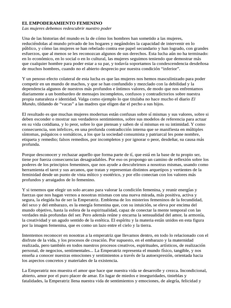 Empoderamiento Mujer Articulo de Pilar | PDF