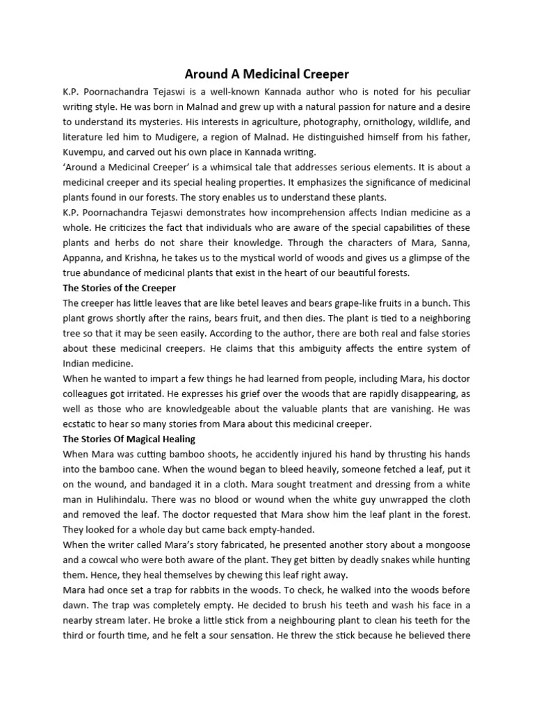 Around A Medicinal Creeper | PDF