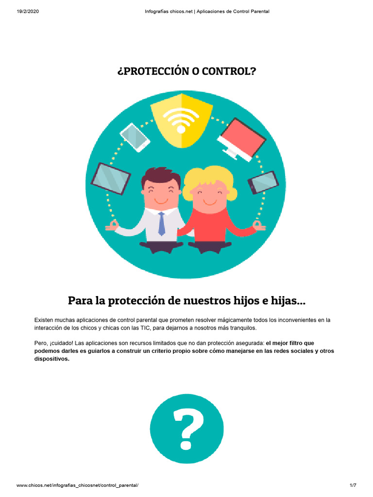 Infografías chicos.net _ Aplicaciones de Control Parental | PDF