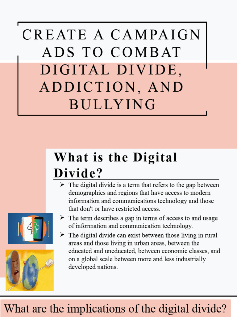 Campaign Against Digital Divide & Bullying | PDF | Cyberbullying | Internet