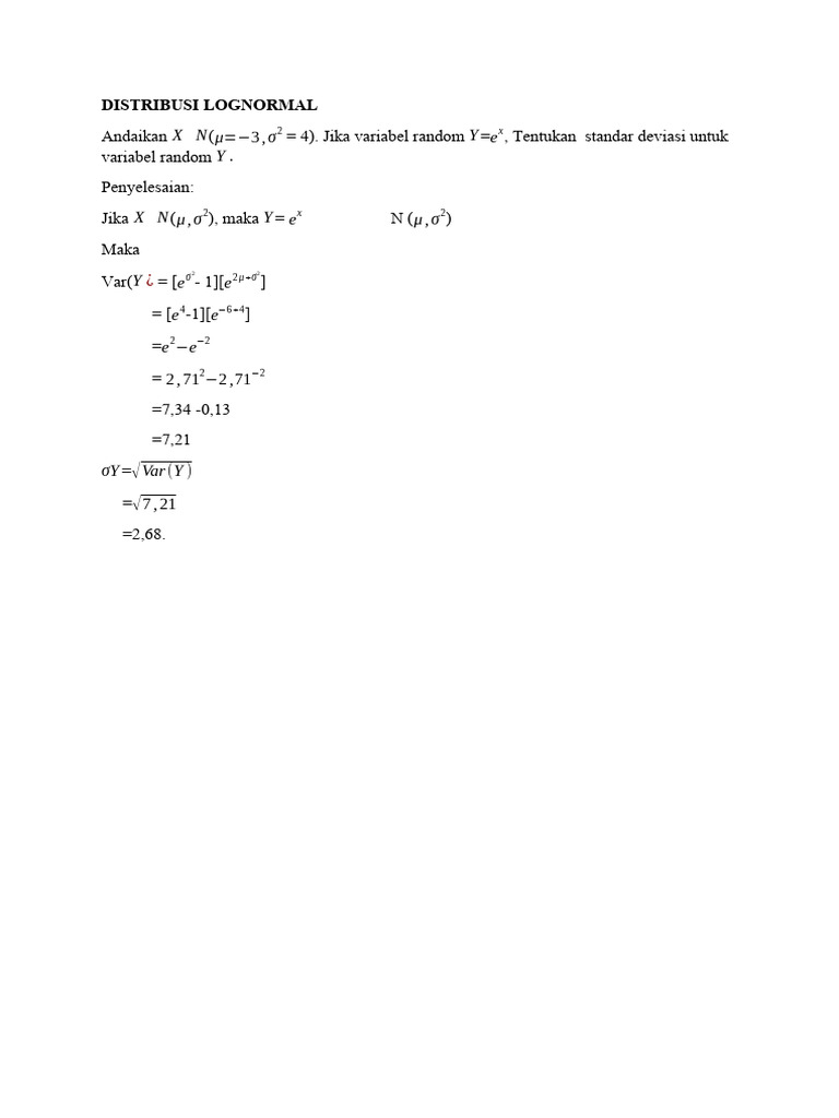 Distribusi Lognormal | PDF