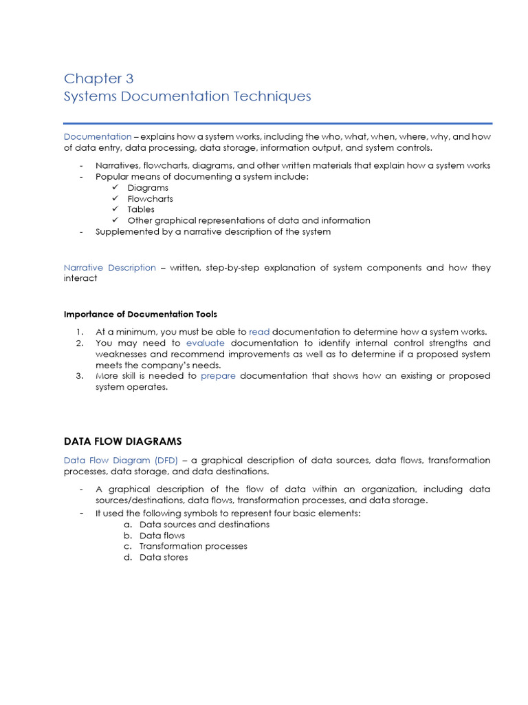 Chapter 3 Systems Documentation Techniques 1 | PDF