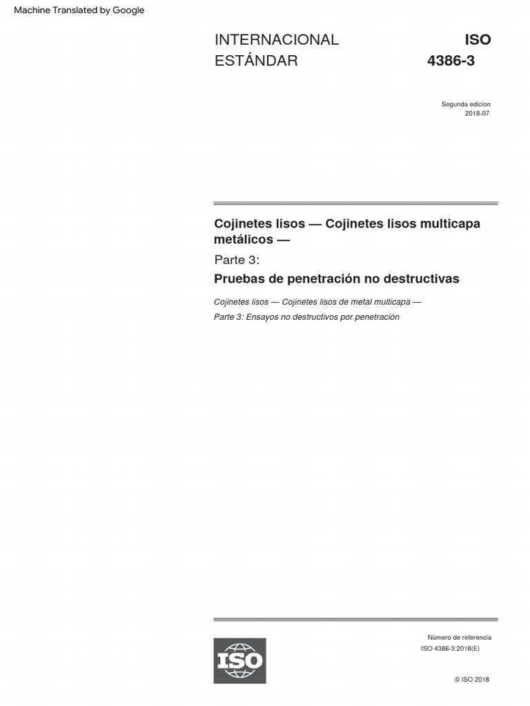 ISO-4386 3 - 2018 (1) Español | PDF | Rodamiento (Mecánico ...