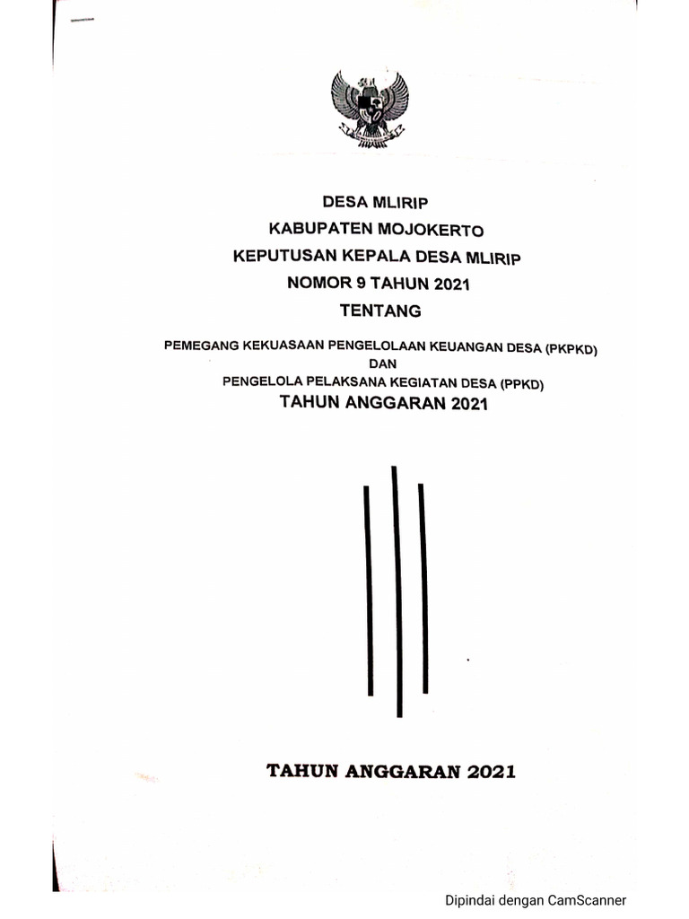 Pemegang Kekuasaan Pengelolaan Keuangan Desa PKPKD N Pengelola ...