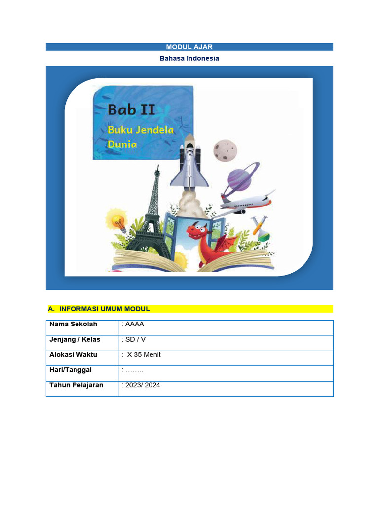 BAB 2 - MA B Indo Kls 5 Tugas | PDF