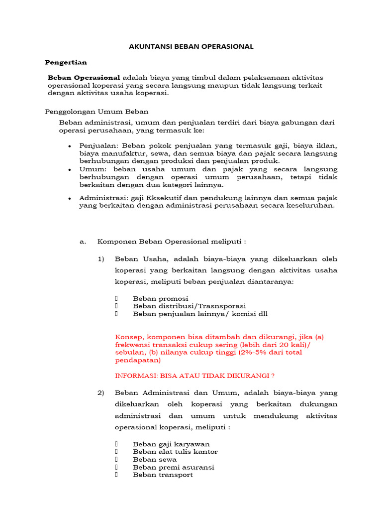 9 - Akuntansi - Beban Operasional | PDF | Pengelolaan Keuangan & Uang