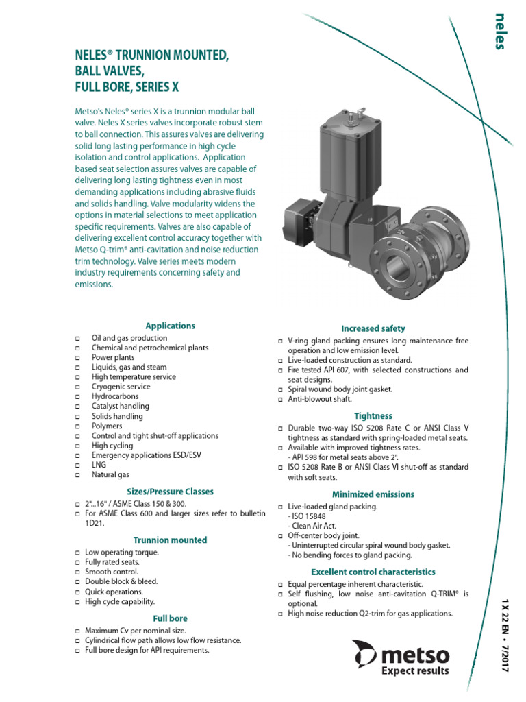 Neles Modular Ball Valve Series X | PDF