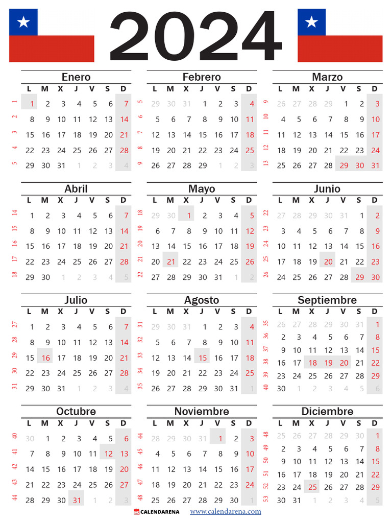 Calendario 2024 Chile | PDF