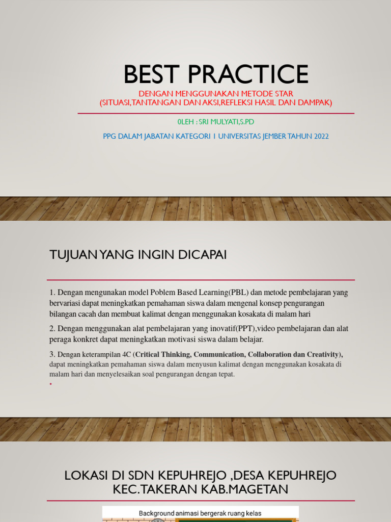 Best Practice Pembelajaran PBL di SD | PDF