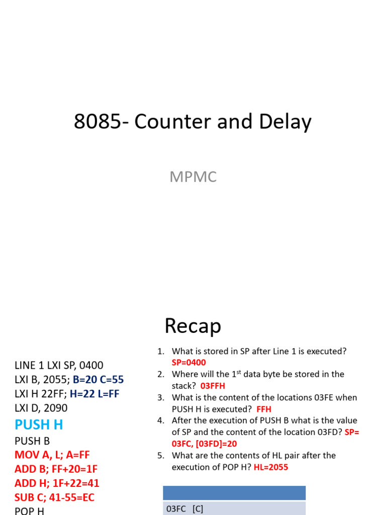 8085 - Counter and Delay | PDF | Computer Programming | Office Equipment