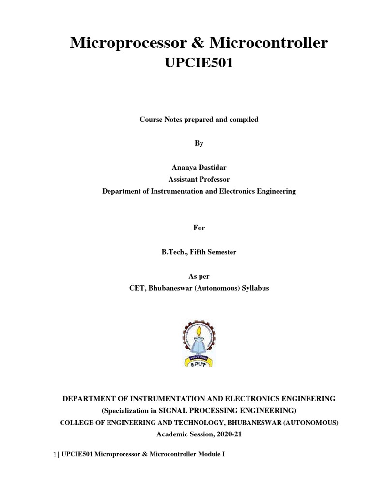 MPMC Lecture1 | PDF | Central Processing Unit | Integrated Circuit