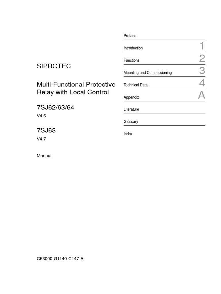 7SJ62-63-64 Connection Diagram) | PDF